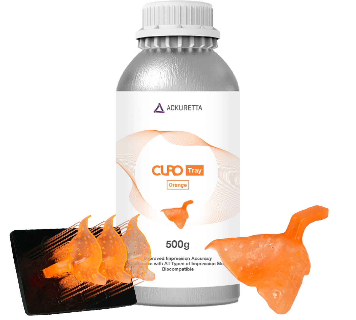 CURO Tray Resin 500g - Orange — Starcona Dental Supply